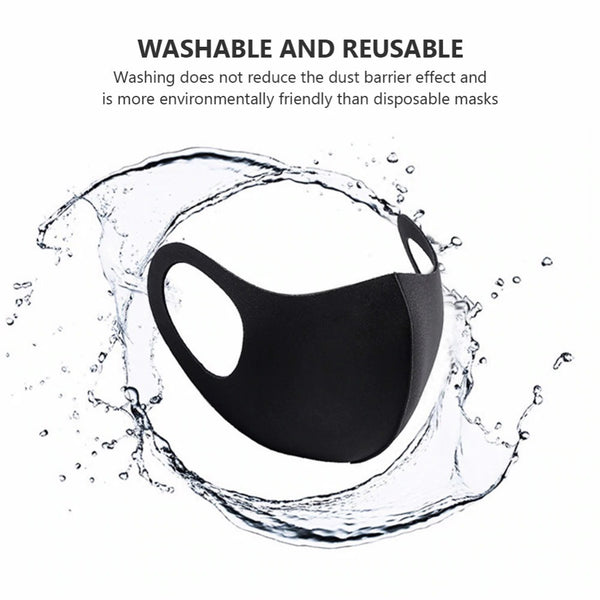 5pcs Washable Earloop Face Mask Reusable Dust-Proof Cotton Mouth Mask ...
